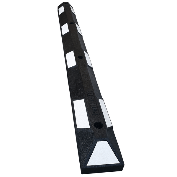 Heavy Duty Rubber Parking Stops, Black and White